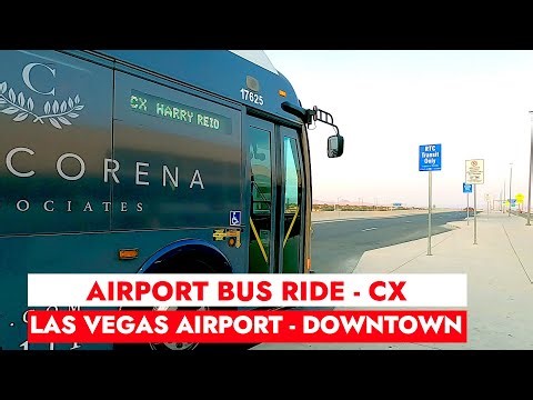 🚍✈️🇺🇸LAS Bus Ride CX & Deuce to Las Vegas Strip from International Airport in Nevada