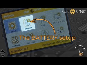 Sunsynk Battery Settings