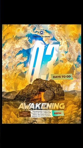 Countdown flyer design with pixellab #pixellab #church #countdown #flyer #heaven #design #gold