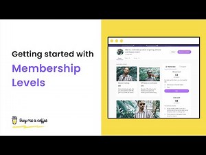 How to Start a Membership Level (Tier) on Buy Me a Coffee