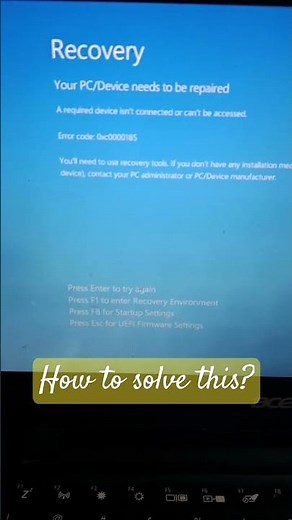 How to solve this Error Code 0xc0000185?