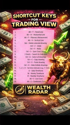 #Pro Traders Ka Secret 😈 TradingView Shortcut Keys#stockmarket #shorts #trading