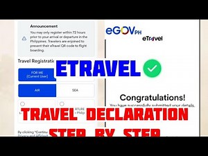 How to fill up Etravel for Travel Declaration