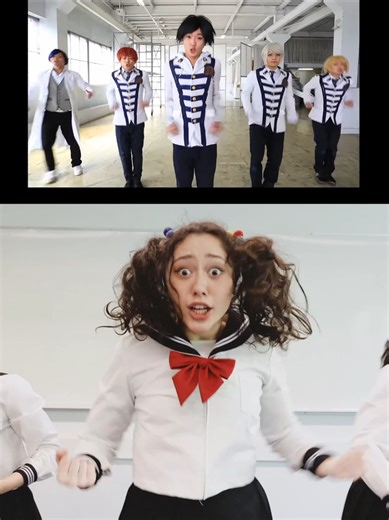 so uhhh... we did two takes of this part, and for the first take I tried to tone down my facial expressions a little because WELL I get reeeeallll close to the camera LMAO but then my friend who was helping us film said for some reason it was lacking a little, so I tried to amp it up for the second take and...... WELLL UHHHHHHH I hope it's more funny than it is absolutely terrifying LMAO Choreography: @アルスマグナ Song: Plus Boy / Plus Danshi by REOL and Giga #vocaloid #kagaminelen #dancecover #jpop 