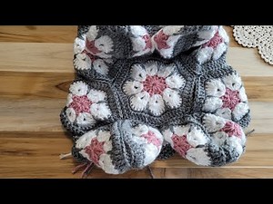 African flower crochet/ Hippo #13
