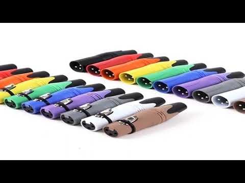 2pcs/1set Colorful 3Pin XLR Audio Cable Connector MIC Male Plug+Female Jack Professional Microphone