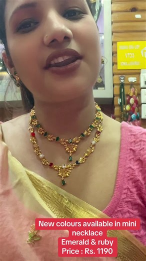 New Mini Necklace Colors: Emerald and Ruby