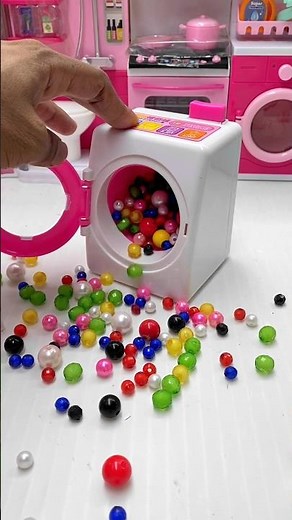 Satisfying With Unboxing & Review Pink Mini Washing Machine Set Toy ASMR Reverse Video #asmr