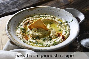 Baba Ganoush Recipe (Middle Eastern Roasted Eggplant Dip)