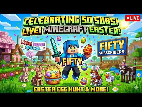 Thanks For 50 Subscribers And Happy Easter #easter #bedwars #minecraft #live #gaming #gamingstream