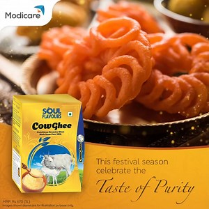 7.9K views · 1K reactions | Celebrate the festivities of this season with delicious recipes made with Soul Flavours Pure Cow Ghee. Its rich aroma and granular texture will bring a delectable flavour and taste to food while maintaining good health and well-being. ​ Know more: https://bit.ly/3p9lJZC #Modicare #SochBadlo #LiveTheModiway | Modicare India | Facebook