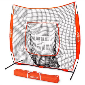 GoSports Baseball Softball Practice Pitching Hitting Net - 7 x 7 ft