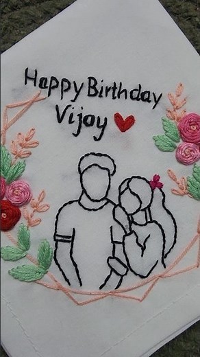 Hand embroidery design | embroidery for beginners, embroidery handkerchief #embroideryart