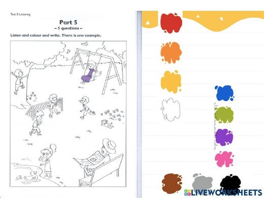 Flyers free online worksheet