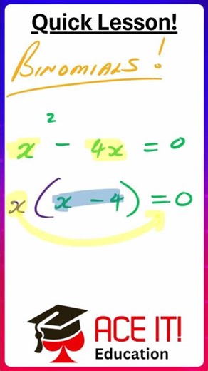 Ace it! Quick Lesson: Binomials