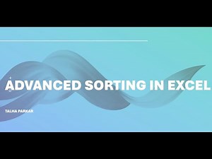 Advanced SORT in Excel