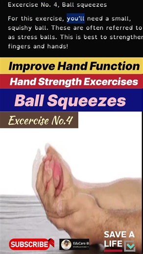 How to strengthen #hands and #fingers |Excercise No. 4|Ball Squeezes #handexcercises #handflexibili