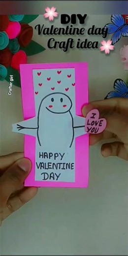 DIY Happy Valentine day craft #craftergirl #diy #valentinesdaycraft #gift #satisfying #shortsfeed