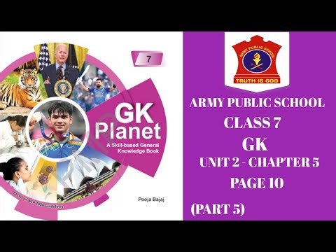army public school class 7 GK | Unit 2 Chapter 5 | BLOOD QUIZ Page10 | GK PLANET | @NKS CLASSES