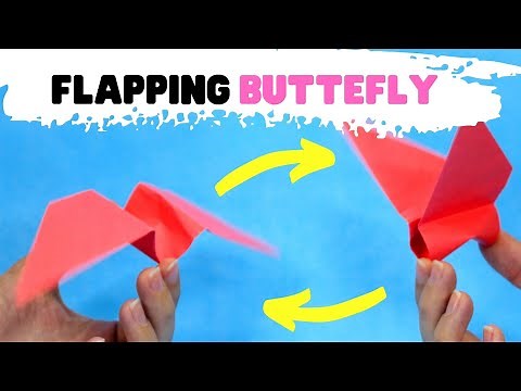 How to make origami BUTTERFLY that FLAPS [easy origami] | Origami flapping butterfly