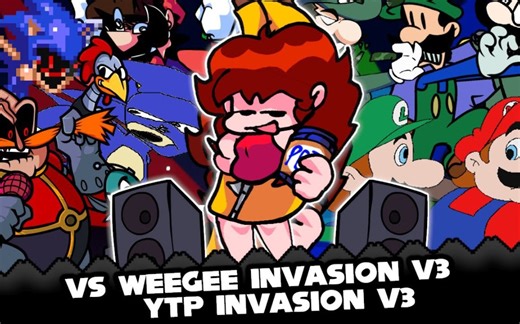 各种搞笑玩梗！熟肉/FNF 超优质模组 YTP Invasion V3 全流程演示