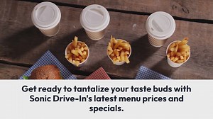 Sonic Menu with Prices & Specials