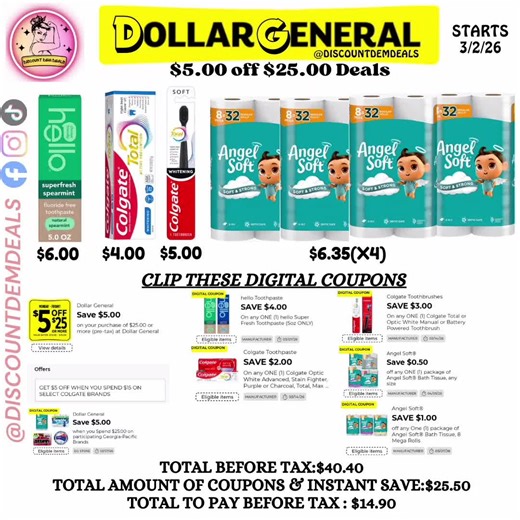 Dollar General Any Day Angel Soft Deal Starts 3/2/26 #dollargeneral #dollargeneraldeals #couponingforbeginners #couponingdealsthisweek