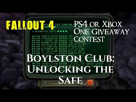 Fallout 4 - Gameplay Walkthrough - Boylston Club: Unlocking the Safe (1080p 60fps)
