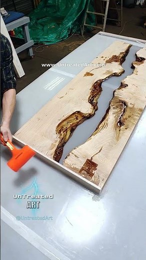 Making a Figured Maple Waterfall Coffee Resin River Table