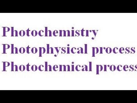 Lec-1| Photochemistry| Photophysical Process| Photochemical Process