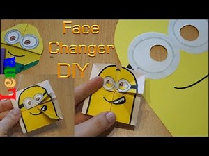DIY Minion Karte falten 😍 Minion paper magic card DIY 😂 Face Changer Tutorial 😜 миньон меняющий лицо