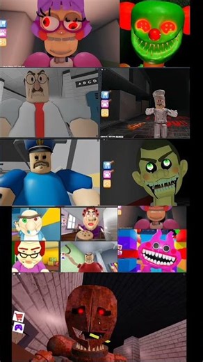 ROBLOX SCARY OBBY JUMPSCARE COMPARISON ! BARRY,MR FUNNY,BABY BOBBY AND MORE ! #roblox #jumpscare