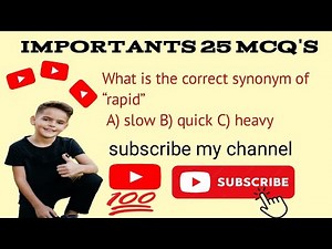 English Grammar MCQs with Answers | 25 Most Important Objective Questions