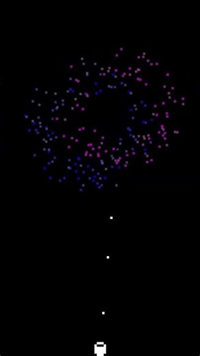 Pixel art fireworks in Fireworks Incremental #clickergame #idlegame #indiegame