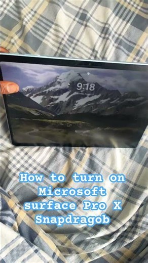 How to turn on Microsoft Surface Pro X SnapDragon