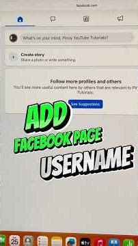 Paano Maglagay ng Username sa Facebook Page #shorts