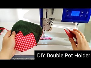 DIY| Pot Holders in 10 Minutes | Easy Sewing Project | DIY Double Fabric Kitchen Pot Holder🪡✂️