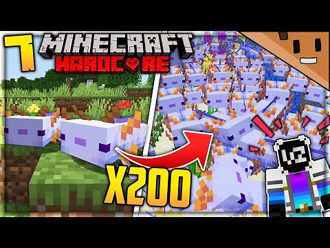 I Found 200 of the RAREST Axolotl in Minecraft Hardcore (Wadzee Axolotl War) #7