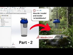 SolidWorks Rendering Tutorial: Smart Shaker Bottle | Part 2: Photorealistic Rendering #solidworks