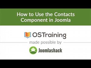 Joomla Beginner Class, Lesson #21: How to Use the Contacts Component in Joomla