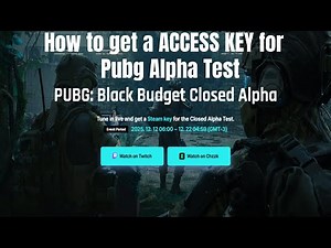 PUBG : Black Budget how to get your access keys for closed Alpha