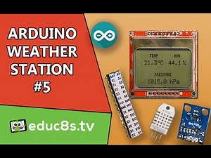 Arduino Project: Weather Station Project with ATMEGA328P, DHT22, BMP180, BH1750 and a Nokia 5110 LCD