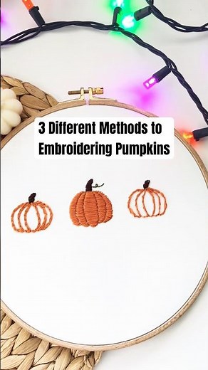 Fall Pumpkin Trio Embroidery Tutorial | Beginner-Friendly Hand Embroidery Pattern | DIY Halloween