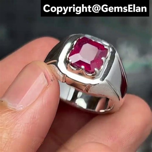 Original African Red Ruby Ring New Year Gift - 925 Sterling Silver Handmade Natural Ruby Jewelry Valentines Gift - Etsy Canada