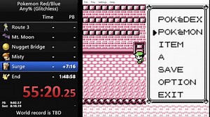 Pokemon Red speedrun (start with all badges and key items) - exarionu on Twitch