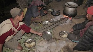 Cooking meat of buffaloes🥓🐃💞 and dry meats of buffaloes🐃🤤⚱️. | Villager Nomadic