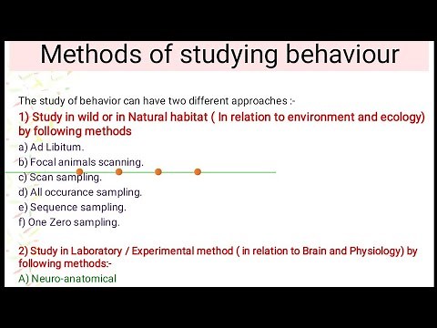 Sampling methods of Studying Animals Behaviour || Ad libitum || Focal animals scanning ||