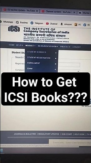 ICSI Study Materials How to track cs executive books? what is the cs tracking ID? #icsi #csbooks