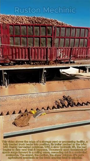 The Potato Avalanche: Watch this Truck Unload an INSANE Amount of Spuds!