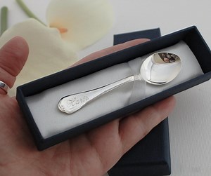 Sterling Silver Spoon 925, Personalized, Classic Baby Christening Gift, Silver Birth Gift, Handmade - Etsy